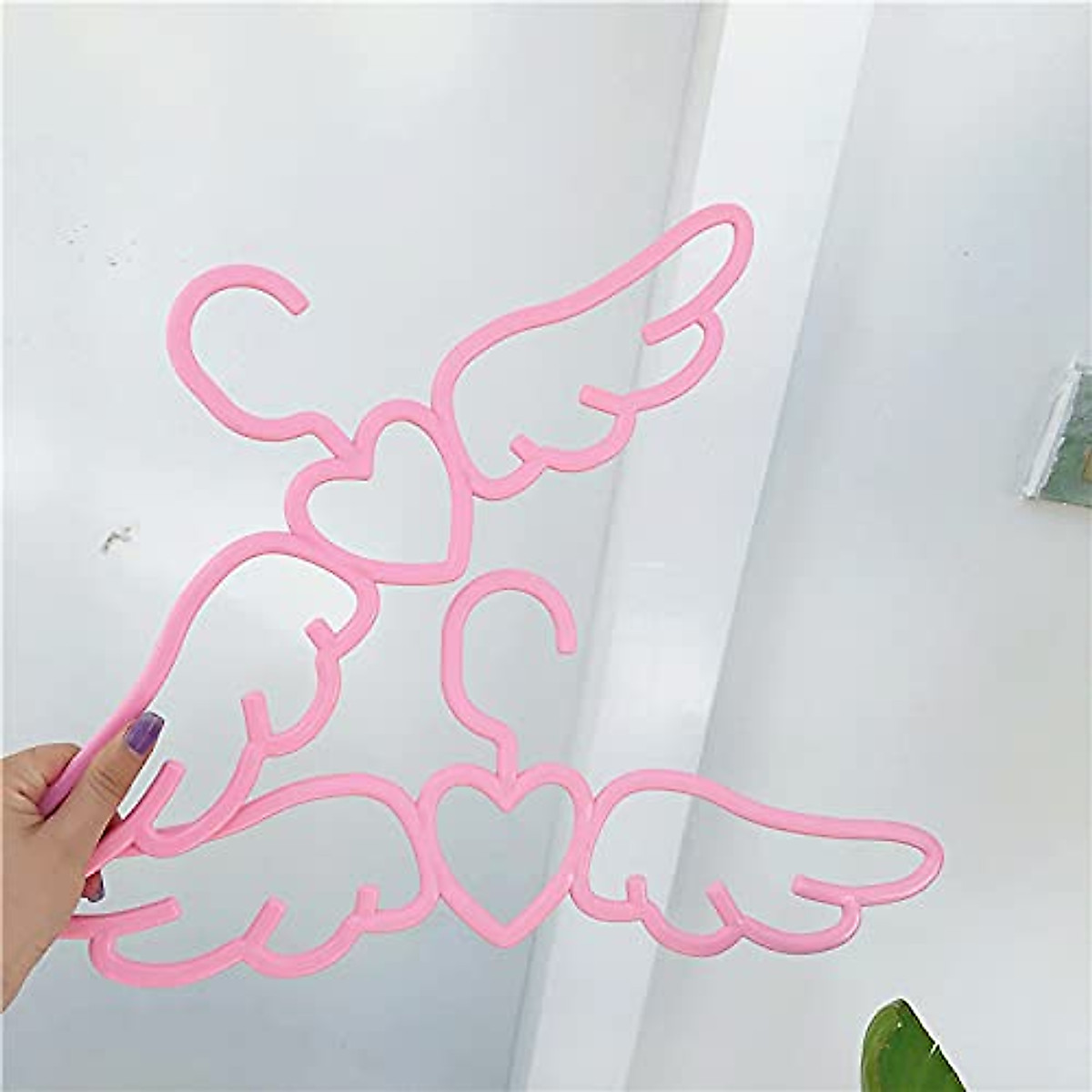 MBVBN 5Pcs Kawaii Clothes Hanger Kawaii Plastic Hangers Pink Clothes Hangers Kawaii Room Decor (5PCS Pink)