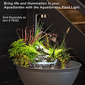 Aquascape 78325 AquaGarden Pond and Waterfall Kit Container Water Garden, Measures 23. 5-inch in Diameter and 9 7/8-inch Tall, Brown