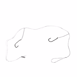 Long Island Guy Fishing Supplies - Saltwater Fishing Hook Rigs, Heavy Duty Stainless Steel Salt Water Surf Rig High Low Bait Rigs with J Hook Offset 70LB Mono Leader Fluke Bluefish Hook Size 5/0