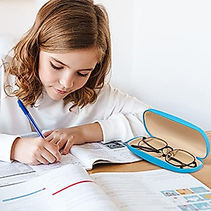 Flutesan 9 Pack Hard Shell Eyeglasses Cases Sunglasses Case Eyeglass Case Glasses Case with Eyeglass Cloth for Men Women