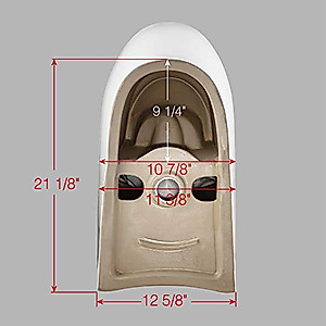 WOODBRIDGEE Modern Elongated One piece Toilet Dual flush 1.0/1.6 GPF,with Soft Closing Seat,1000 Gram MaP Flushing Score,white,T-0032