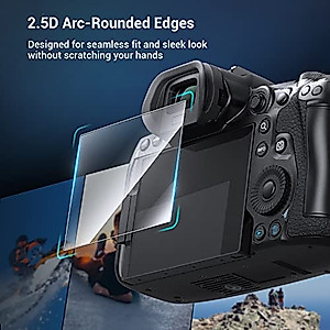 SMALLRIG R3 R5 R5 C Screen Protector, Anti-Scratch Anti-Fingerprint Anti-Bubble Anti-Dust, Hardness Tempered Glass Full Coverage Screen Guard for Canon R3, R5, R5 C [2+2 Pack] - 3674