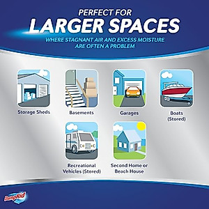 DampRid Hi-Capacity Moisture Absorber Bucket, Fresh Scent, 2 lb. 15.5 oz. & Moisture Detection Strip (2 Pack), Attracts & Traps Excess Moisture