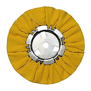 Zephyr Products AWY58-8WB Yellow 8" Airway Buffing Wheel with 1 LB Tripoli Bar Heavy/Medium Cut, 1 Pack