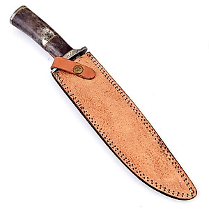 UK UNIQUE SHARP KNIVES BK-3023 Handmade Damascus Steel 15.00 Inches Damascus Steel Hunting Knife - Camel Bone Handle With Damascus Steel Gurd/Pommel