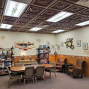 La Scala-Faux Tin Ceiling Tile - Antique Copper 25-Pack