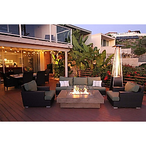 VEND 4-Sided Propane Heat Reflector Shield, Top for Glass Tube Pyramid Patio Heater Replacement - Hole Distance 2.7 inch Silver