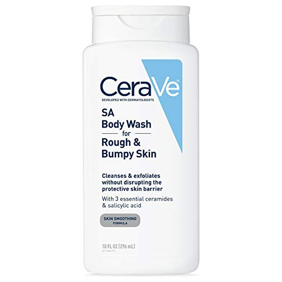 CeraVe Body Wash with Salicylic Acid | 10 Ounce | Fragrance Free Body Wash to Exfoliate Rough and Bumpy Skin | ⭐️ Exclusive