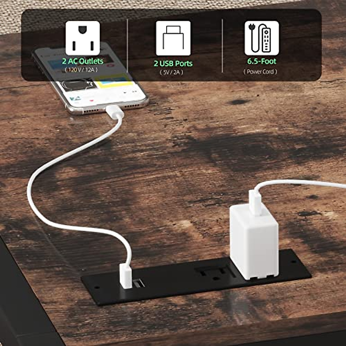 TIYASE L Shaped Desk with Power Outlet and USB Port, 59 in L-Shaped Computer Corner Desk with Storage Shelves, Home Office Desk Workstation with Monitor Stand, Tower Shelf, Rustic Brown