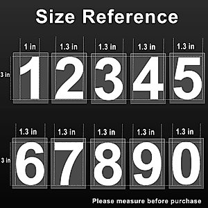 Mailbox Numbers for Outside, 50 Pcs Reflective Number Stickers with Sticky Tab for Easy Backing Separation, Pre-cut for Effortless Align, Strong Self Adhesive Vinyl Address Numbers for Houses (3 inch)
