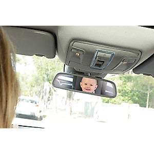 Little Chicks Adjustable Wide Angle Backseat Car Mirror - Baby Carseat Mirror for Rear Facing Car Seat - 360 Swivel Crystal Clear Optimal View - Easy Monitoring for Newborns, Infants and Toddlers