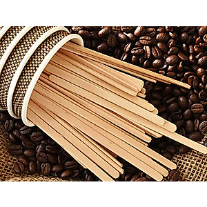 Wooden Coffee Stirrers Sticks Natural Wood, 5.5 inches Long (500)