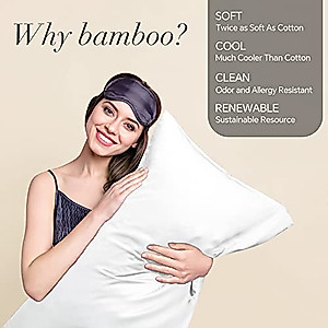 BEDELITE Pillow Cases Standard Size Set of 2, Rayon Derived from Bamboo, Cooling Pillow Cases for Summer Hot Sleepers & Night Sweats, Breathable Silky Soft Envelope Pillowcases(White, 20"x26")