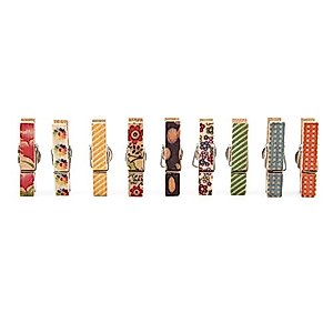 Oumefar 50pcs Wooden Clips Mini Size 35 * 7mm Natural Crude Wood Clips Craft Decoration Pegs for Photo Clips Clothes Clothespin