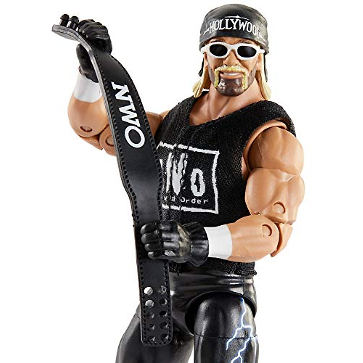 WWE Ultimate Edition Wave 7 Hollywood Hogan Action Figure 6 in with Interchangeable Entrance JacketLanternExtra Head and Swappable Hands for Ages 8 Years Old and Up