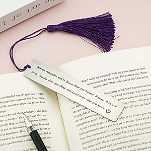 Inspirational Gift Bookmark 2021 Graduation Gifts for Girlfriend Her Sister Daughter Encouragement Bookmarks Book Lover Gifts (Always Remember You're Braver Than You Believe)