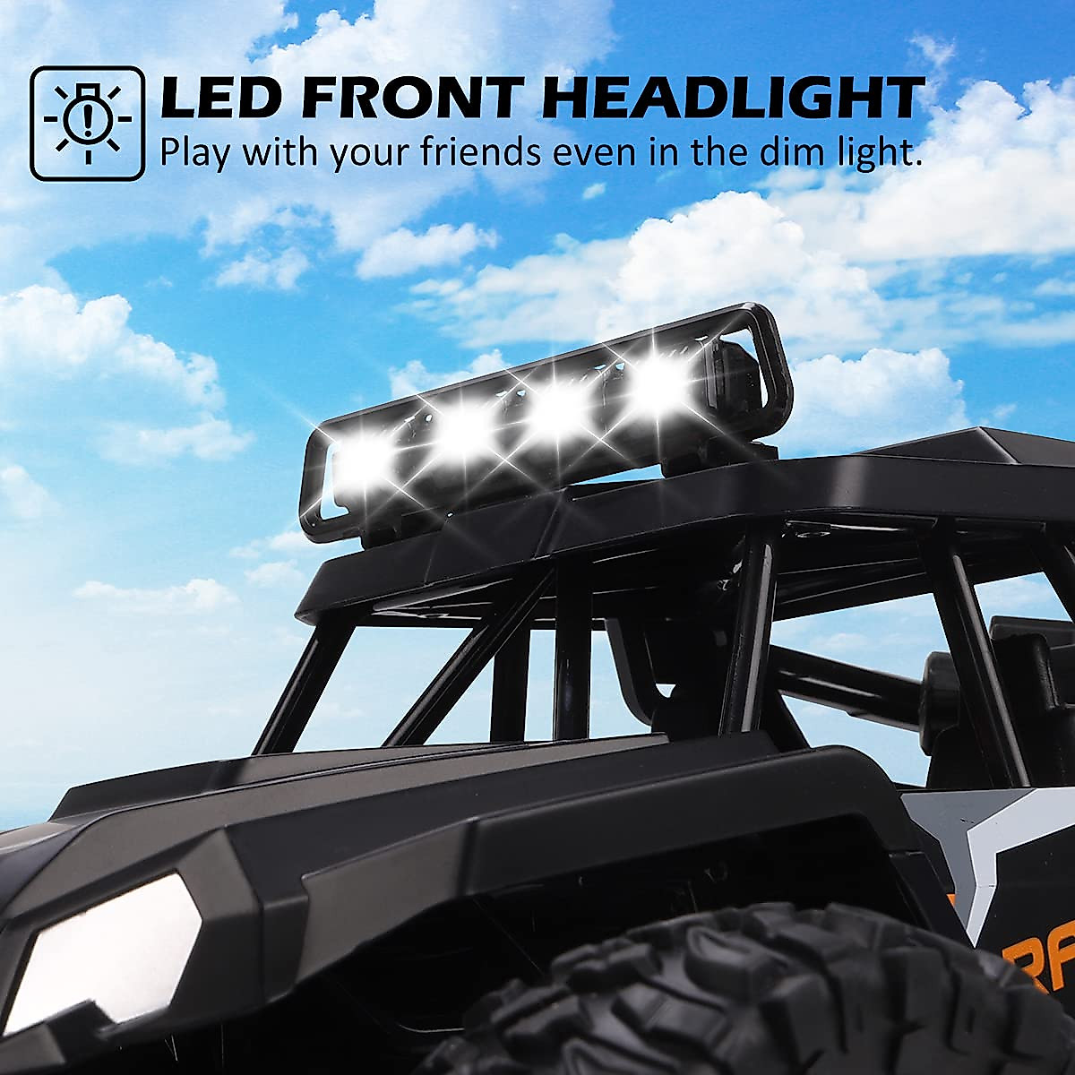 REMOKING RC Car, 1/14 Scale 2WD High Performance Off Road Car, 2.4Ghz Radio Control Anti-Interference Electronic Truck with 2 Rechargeable Batteries, Great Gifts for Kids and Adults