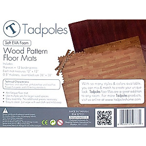 Tadpoles Natural Wood Grain Playmat Set