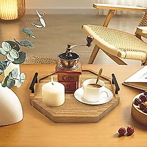 Serving Tray with Black Handle - Farmhouse Decor - Decorative Tray - Serving Tray, Serving Tray with Handles