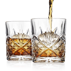 Godinger Whiskey Glasses and Sphere Ice Ball Maker Ice Mold Whiskey Chilling Barware Set, Drinking Glasses, Rocks Glasses, Gifts for Men - Set of 2