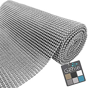 HOME GENIE Slip Resistant Drawer and Shelf Liner, Non Adhesive Roll, 12 Inch x 20 FT, Durable and Strong, Grip Liners for Drawers, Shelves, Cabinets, Pantry, Storage, Kitchen and Desks, Soft Gray