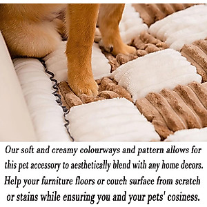 Cozy Pet Savior Couch Cover, Cozy Plaid Patchwork Pet Saviour Dog Mat Furniture Protector Couch Cover (Grayish Blue, 50x50 cm/19.68x19.68 in)