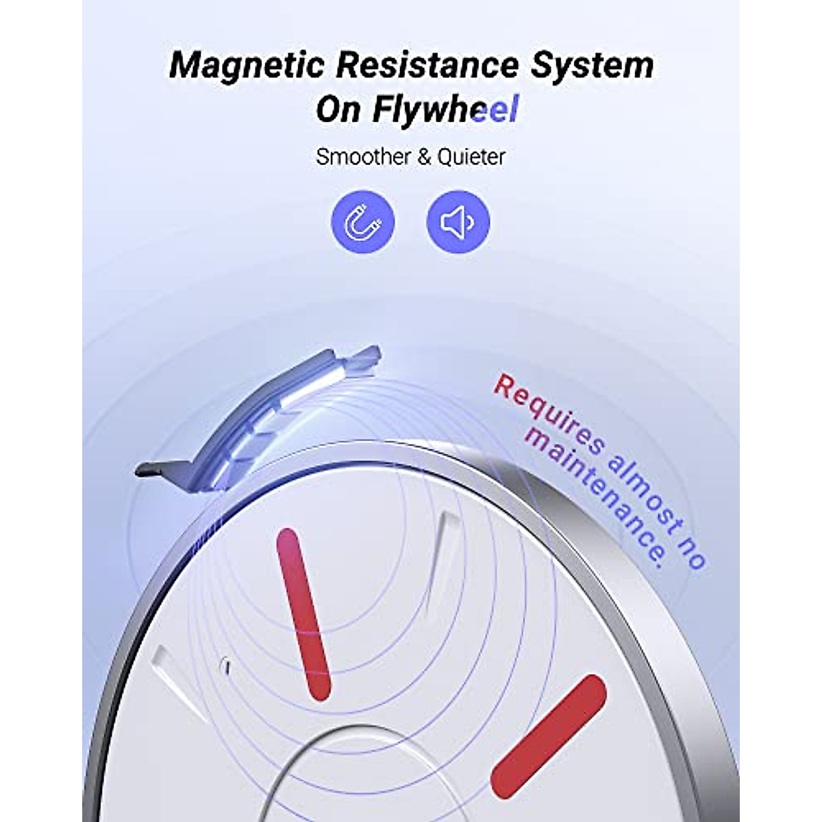 MERACH Exercise Bike, Bluetooth Stationary Bike for Home with Magnetic Resistance, Indoor Cycling Bike with 350lbs Weight Capacity, iPad Holder, TT, White