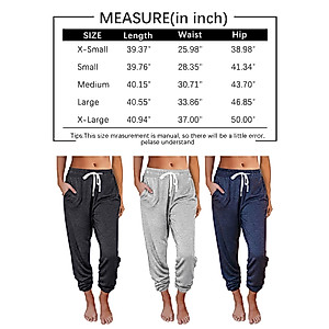 SUNBS 3 Packs Womens Sweatpants Baggy Comfy Lounge Pants Yoga Joggers Workout Pajamas Clothes Casual Fall Fashion 2024