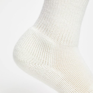 Thorlos TX Max Cushion Crew Tennis Socks, White (1 Pair), Large