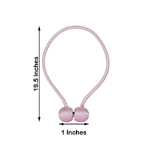 BalsaCircle 2 Pink Magnetic Tie Backs Metal Window Curtains Holdbacks - Wedding Reception Party Home Window Decorations Supplies