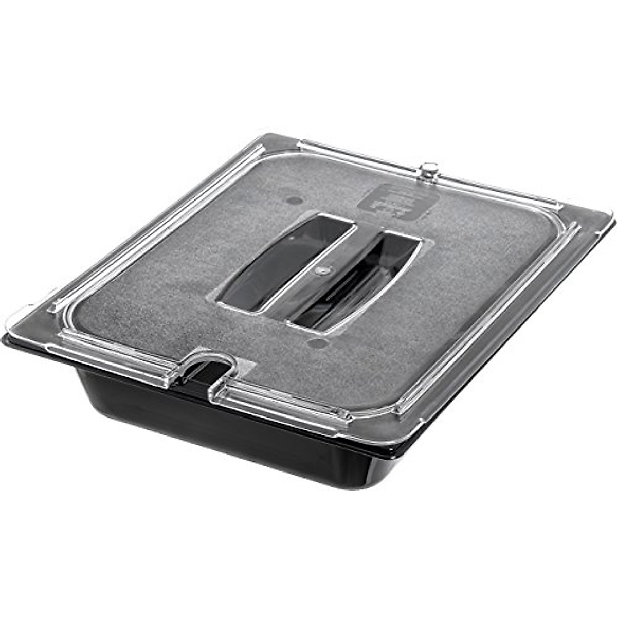 Carlisle FoodService Products 10231U07 StorPlus Half Size Polycarbonate Universal Handled Notched Food Pan Lid, Clear