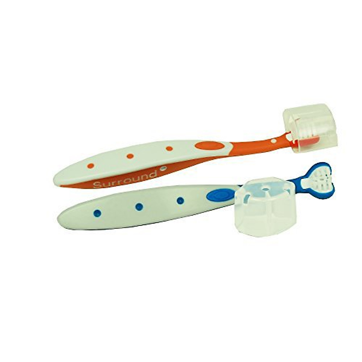 Surround Toddler Toothbrush (Pack of 2) (Blue/Coral)