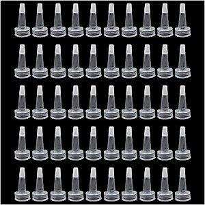 ZZHXSM 50PCS 20 Tooth Glass Dropper Vial Bottom Cap Essential Oil Bottom Cap Vial Cap Replacement Cap Small Vials Bottlecaps