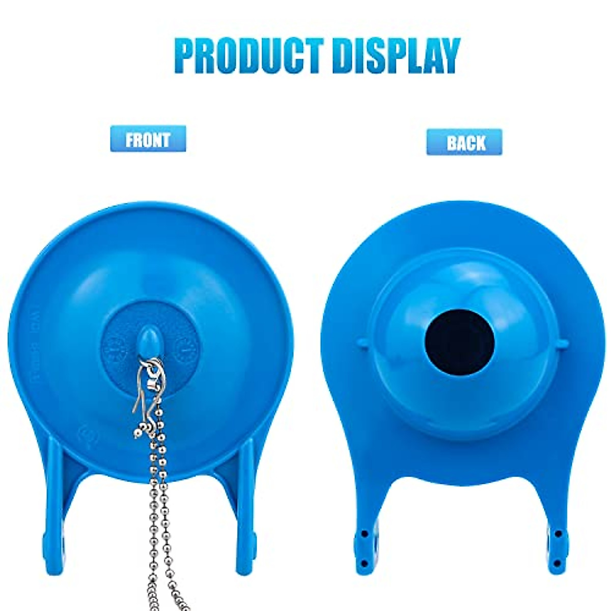 Gerber Toilet Flapper Replacement, 2 Pack 3 inch for Gerber 99-788 with 2 Toilet Handle Chains Ullnosoo Rubber Water Saving, Easy to Install