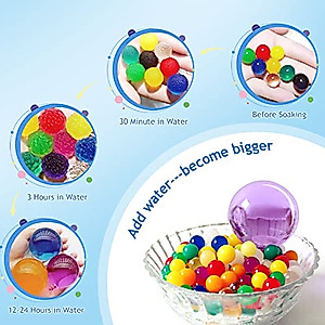 500PCS Large Water Gel Beads, Jumbo Water Growing Balls for Kids Non Toxic Sensory Playing ,Giant Water Jelly Pearls Rainbow Mix for Plants Vase Filler,Wedding Home Decoration （Color mixing-500Pcs）
