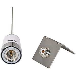 Tram-Browning 1604 AIS/VHF Marine Antenna, 39" - Covers AIS & VHF Bands, 2.5dBd Gain, No Ground Plane Needed, Chrome-Plated Brass Base, 36.25" Whip, 15ft RG-58A/U Cable, L-Bracket Mount