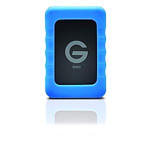 G-Technology 1TB G-DRIVE ev RaW SSD Portable External Storage with Removable Protective Rubber Bumper - USB 3.0 - 0G04759-1