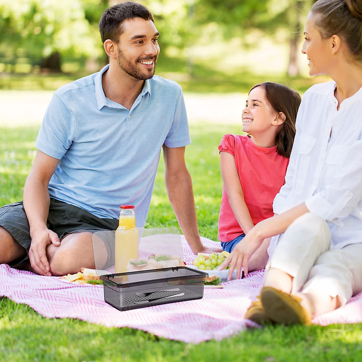 Hemoton Flatware Organizers Flatware Plastic Tray Kitchen Drawer Organizer with Lid and Drainer for Utensils Holder