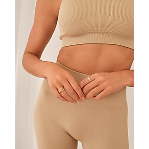 PAVOI 18K Yellow Gold Plated Stacking Tiny Cubic Zirconia Band | Eternity Rings for Women | Thumb Ring | Size 9