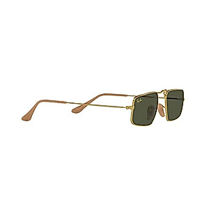 Ray-Ban RB3957 Julie Rectangular Sunglasses, Legend Gold/Green, 49 mm