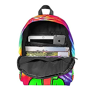 Kids School Bag Girls Boys Backpack Cute Cartoon Frog Lightweight Shoulder Book Bag Durable Middle Elementary Daypack Travel with Water Bottle Pocket