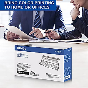 DR 420 Brother Drum Compatible Drum Unit Replacement for Brother DR420 Drum Unit Use with Brother HL-2270dw HL-2280dw MFC-7360n Drum MFC 7860dw Drum HL-2130 HL-2220 HL-2230 Printer(2 Black)