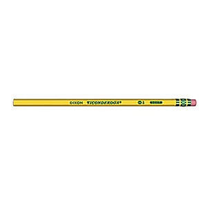 Ticonderoga #2 Pencils, Wood-Cased, 6 24-Count Hang-Tab Boxes, Total 144 Pencils, Yellow (13924) (13924N)