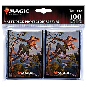 Kaldheim 100ct Sleeves Featuring Tyvar Kell for Magic: Protect Your Cards with ChromaFusion Technology and Always be Ready for Battle Against Friends Or Enemies in Style