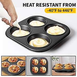 Yomvzake Air Fryer Muffin Pan, 2 Pack Cupcake Molds for Air Fryer Toaster Oven, Nonstick Cupcake Baking Pan for Counter Top Oven Small Oven