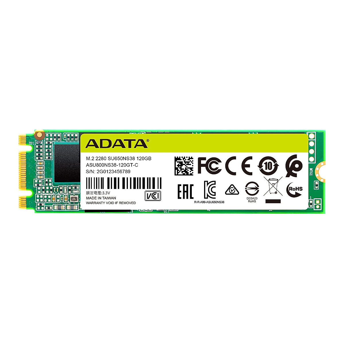 ADATA SU650 120GB M.2 2280 SATA 3D NAND Internal SSD (ASU650NS38-120GT-C)