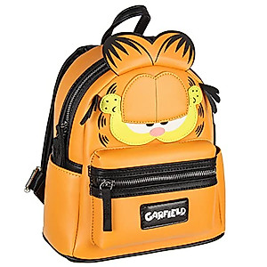 INTIMO Nickelodeon Classic Comic Character Face Garfield Zippered Mini Backpack Bag
