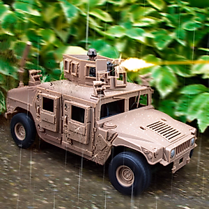 Sunny Days Entertainment M1114 Up-Armored Humvee – Vehicle Playset with Action Figure and Realistic Accessories | 9 Piece Military Toy Set for Kids – Elite Force