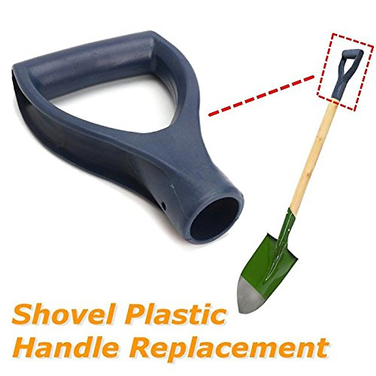 Bonlting 32mm D Shaped Plastic Grip Shovel Handle Replacement Spades Forks Garden Snow Removal
