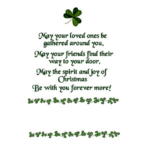 CafePress Santa (Irish & English) Christmas Cards (Pk Of 20) Greeting Card (20-pack), Note Card with Blank Inside, Birthday Card Glossy